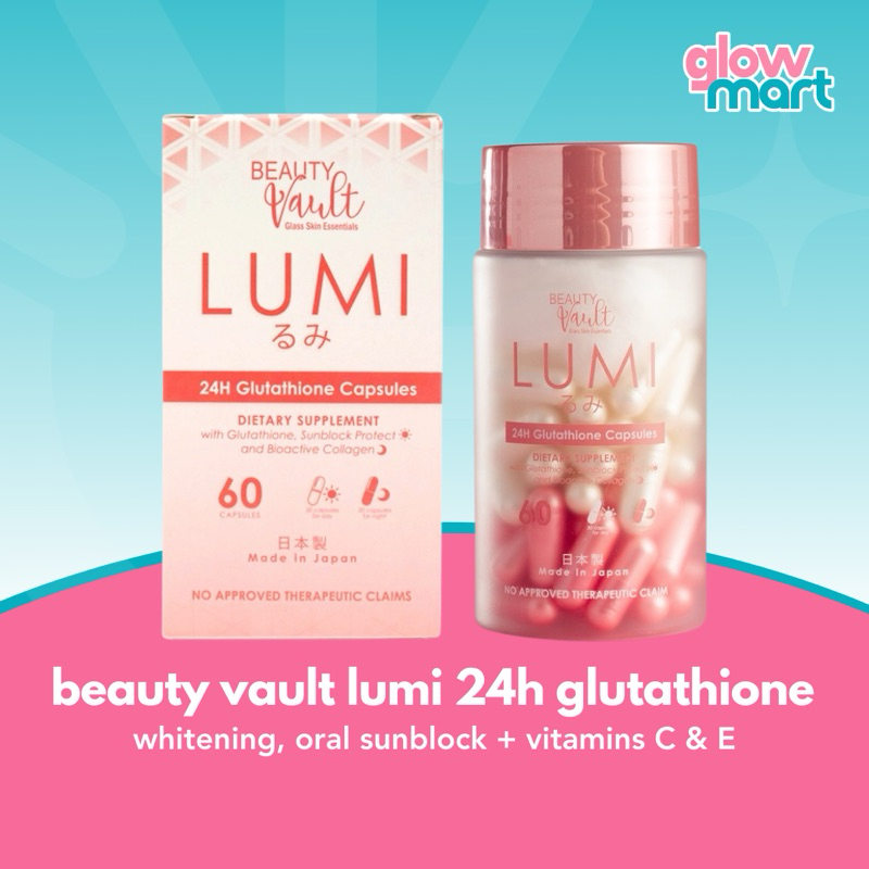 Lumi 24H Glutathione Whitening Capsules By Beauty Vault | Shopee ...