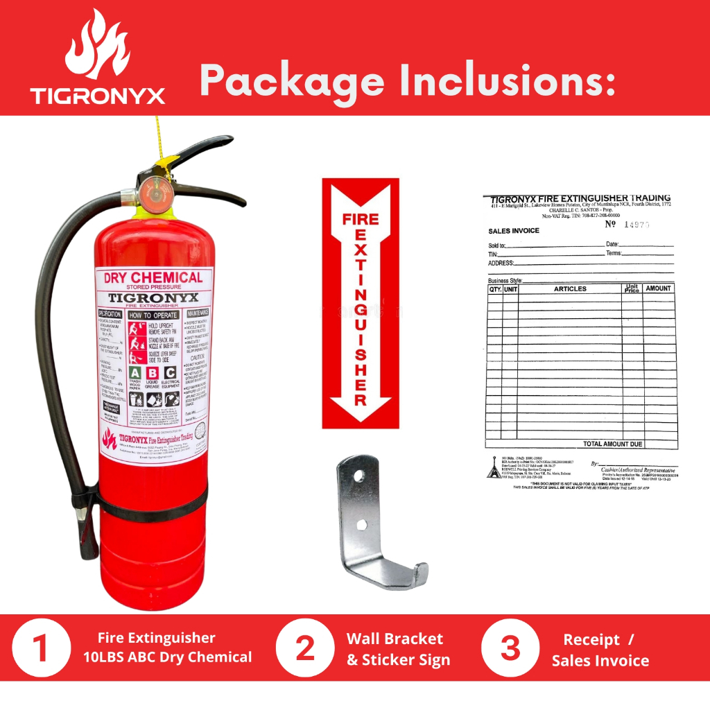 Fire Extinguisher ABC Dry Chemical 10LBS Portable Type | Shopee Philippines