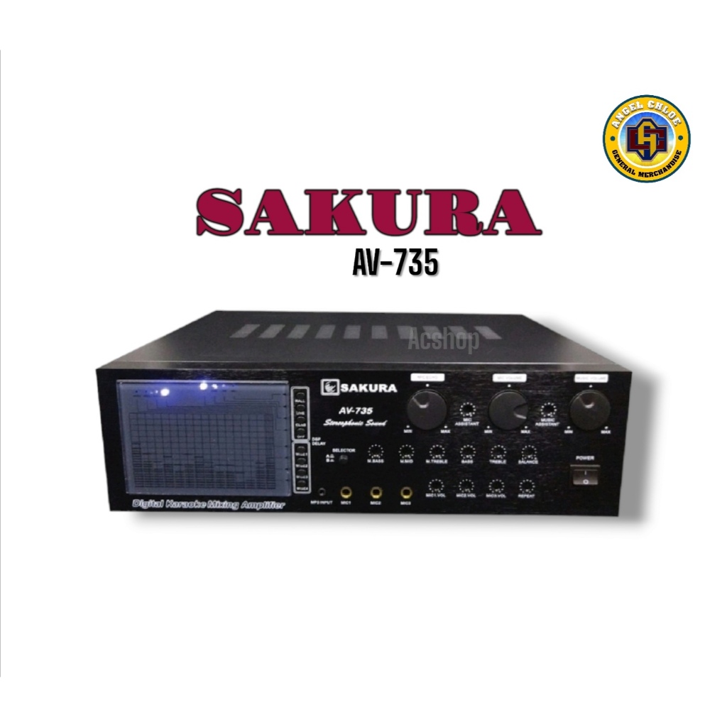 Sakura AV-735 Stereo Mixing Amplifier | Shopee Philippines