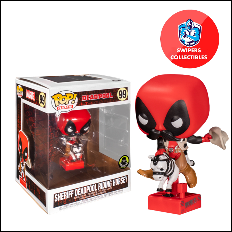 Funko Pop Sheriff Deadpool Riding Horsey 6 Inch Popcultcha Exclusive ...
