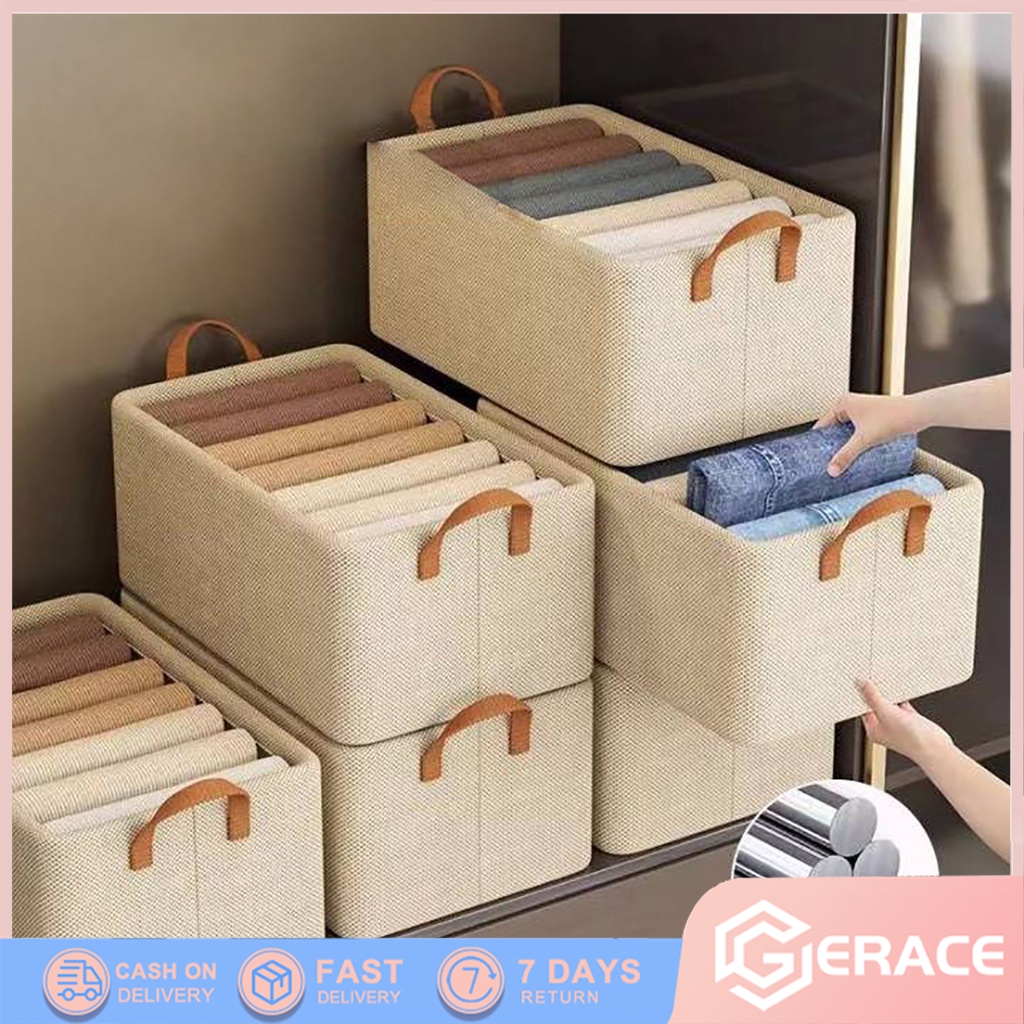 Large Foldable Iron Rack Clothes Dress Storage Box Waterproof Wear ...