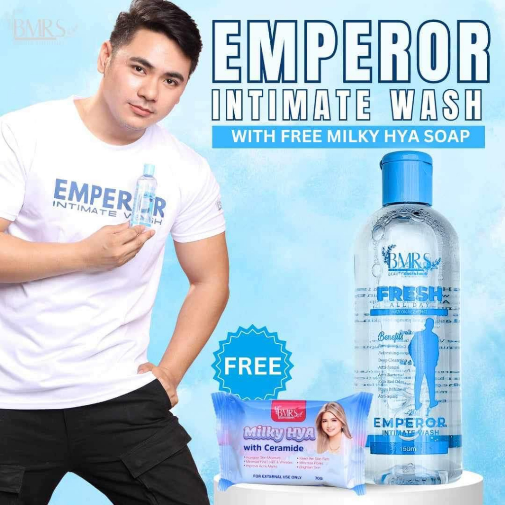 Bmrs Fresh All Day Emperor Masculine Wash For Men 150ml and Milky hya ...