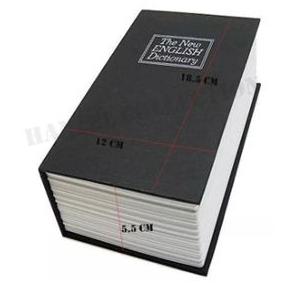 Mini Dictionary Cash Box Hidden Secret Book Safety Key Lock Storage Box ...
