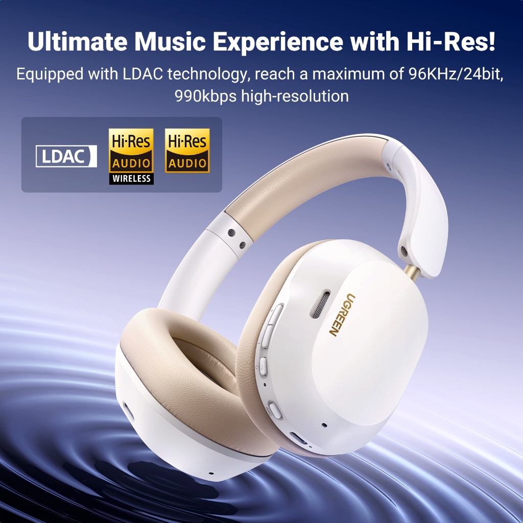 UGREEN HiTune Max5c Hybrid Active Noise-Cancelling Headphones White - PH | Shopee Philippines