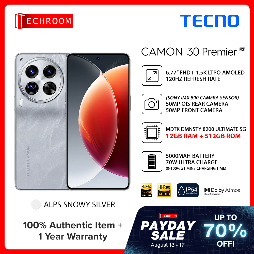 Tecno Camon 30 Premier 5G | 24GB (12GB + 12GB Extended RAM) + 512GB ROM ...