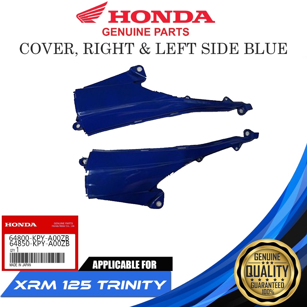 HONDA GENUINE COVER RIGHT & LEFT SIDE BLUE FOR XRM 125 TRINITY ( 64850 ...