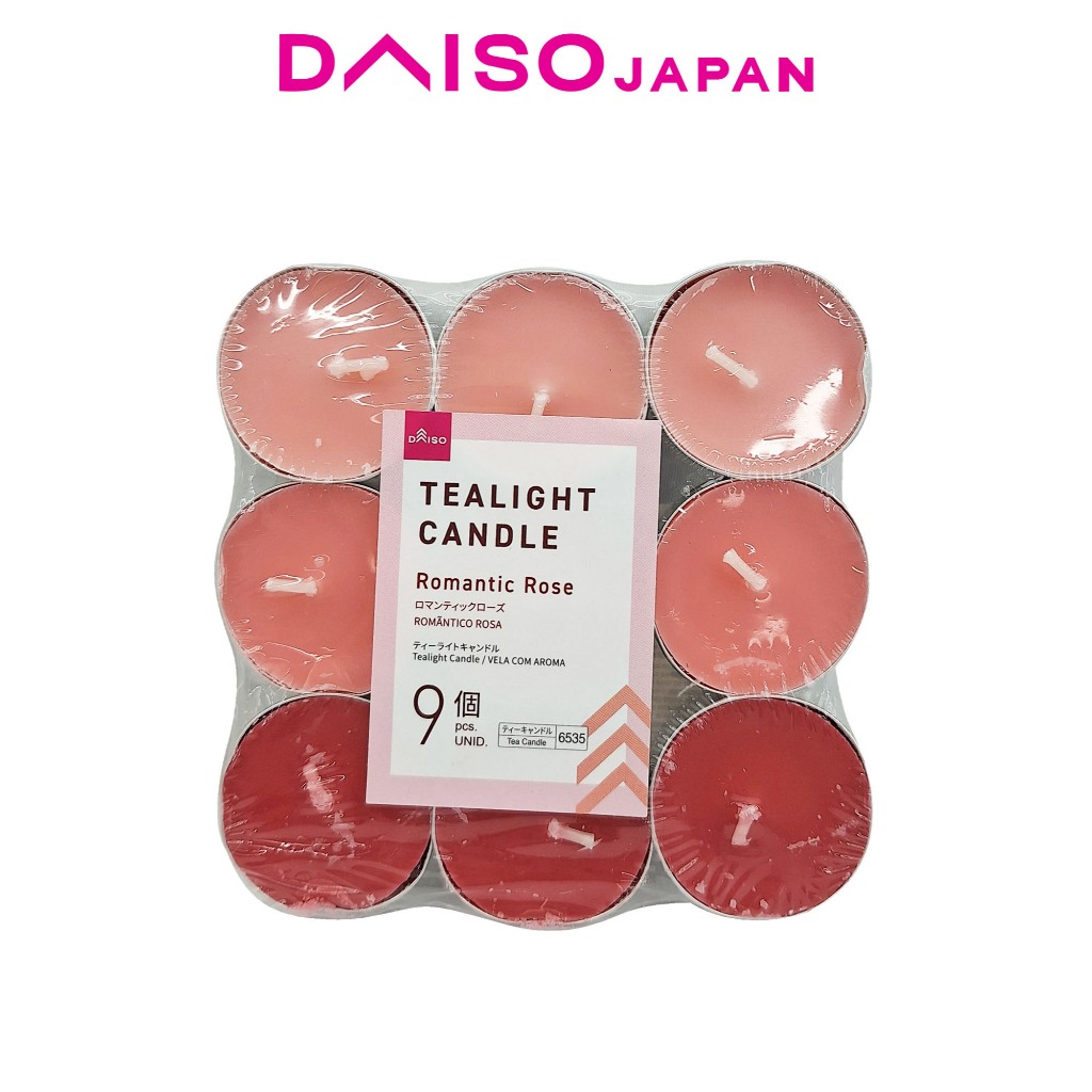 Daiso Romantic Rose Scent Tealight Candles (9 pieces) | Shopee Philippines