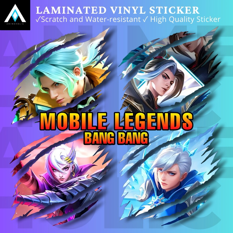 MOBILE LEGENDS COLLECTORS SKIN MLBB SCRATCH ~ LAMINATED VINYL STICKERS ...