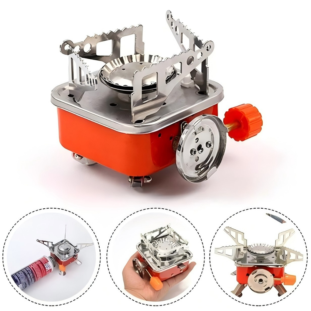 Square furnace Portable Cassette Stove Square outdoor folding camping ...