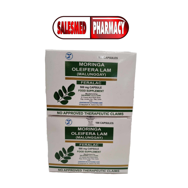 FERALAC Moringa Oleifera Lam (Malunggay) 500mg 100's Capsule | Shopee ...