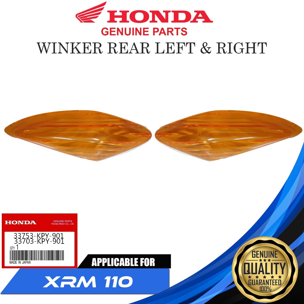 HONDA GENUINE REAR WINKER LENS FOR XRM 110 ( 33753-KPY-901 , 33703-KPY ...