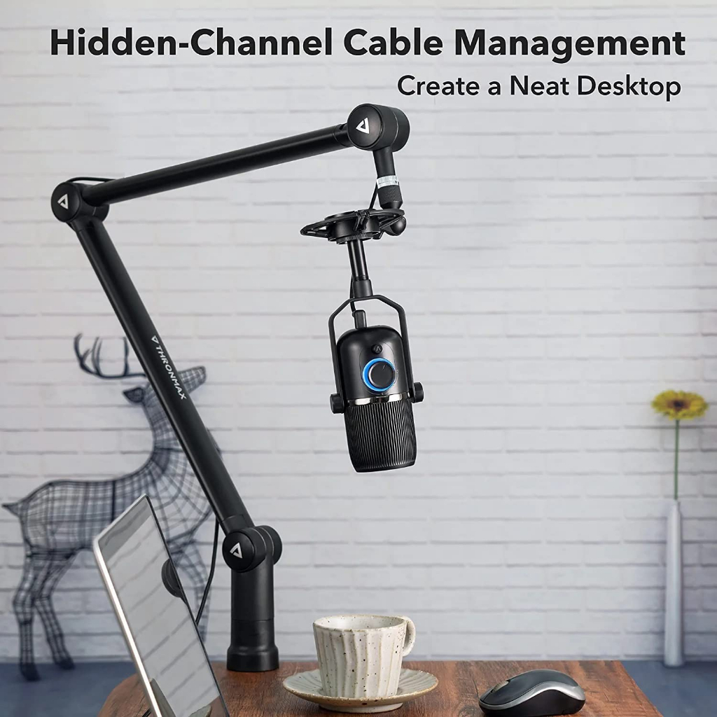 THRONMAX S3 Boom Arm Microphone Stand,Adjustable 360° Rotatable ...