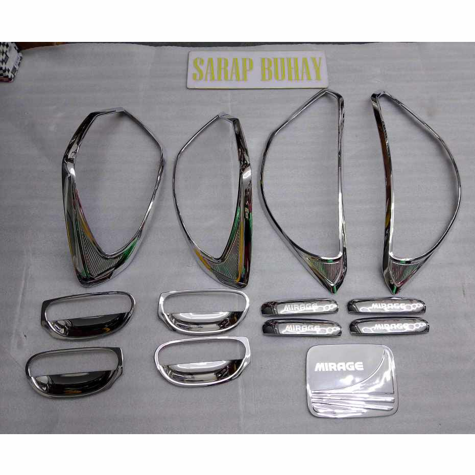 Mitsubishi Mirage G4 2014 to 2018 Chrome Combo Garnish Cover Set ...