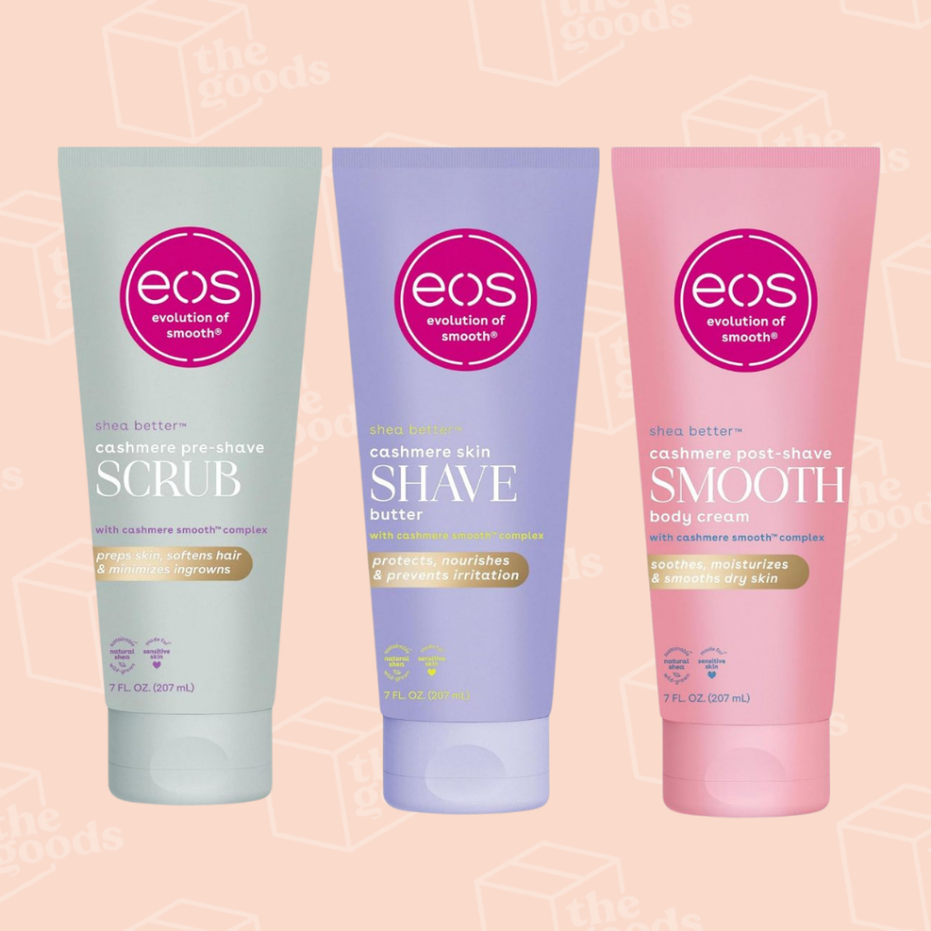 EOS Cashmere Skin Collection Pre-Shave Scrub, Shave Butter, Post-Shave ...