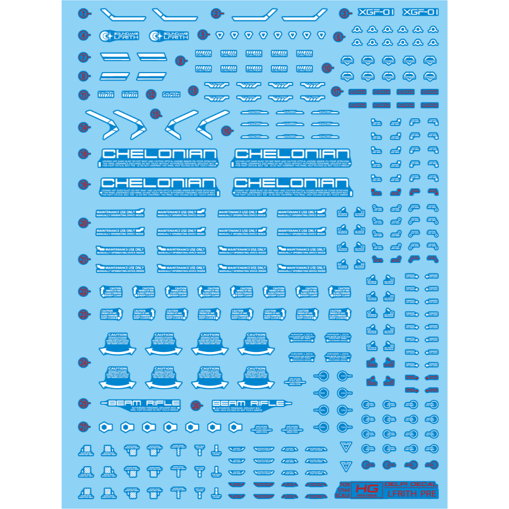 Delpi Decal HG Lfrith Pre-Production Model Waterslide Decals | Shopee ...