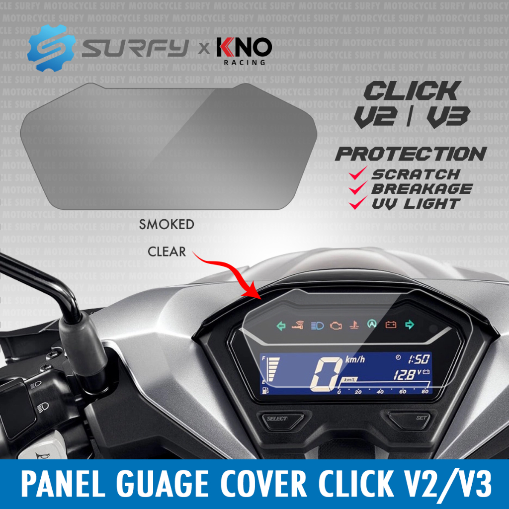KNO Click 125/150 v2/v3 Panel Gauge Screen Protector 9D Anti-Scratch Anti-Breakage Anti-Uv Light ...