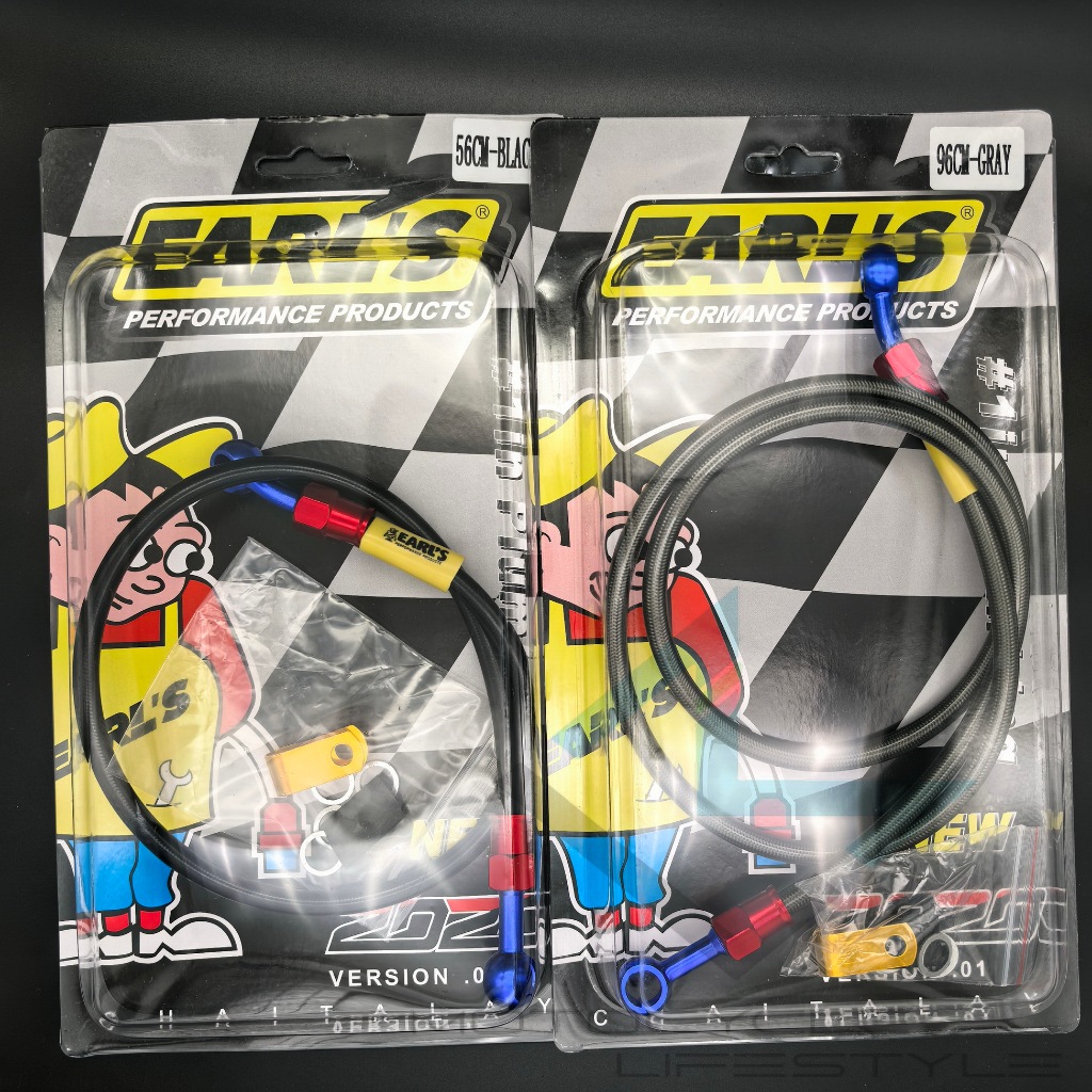 EARL'S Brake Hose Front（37inches/96cm）/ Rear（22inches/56cm）Universal ...