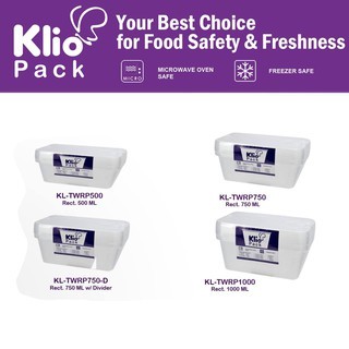 Klio Microwavable Plastic Container Rectangular (Pack of 10pcs ...