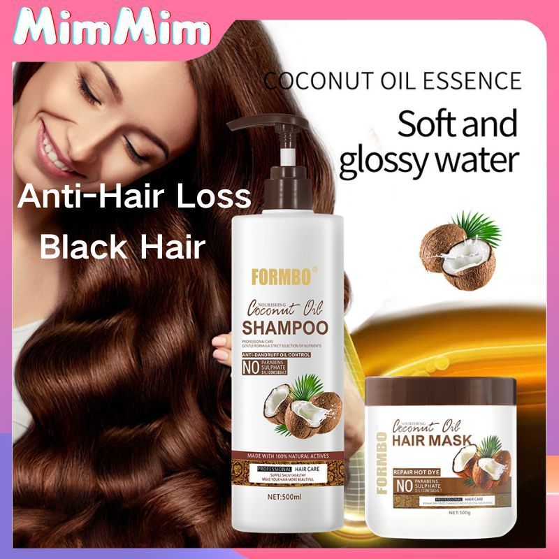 Coconut Shampoo & Conditioner Anti- Dandruff Repair Damage Hair Treatment Control Oil Shampoo ...