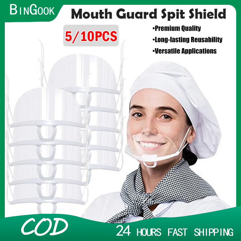 5/10 Pieces Transparent Mouth Mask Transparent Face Mask Sanitary ...