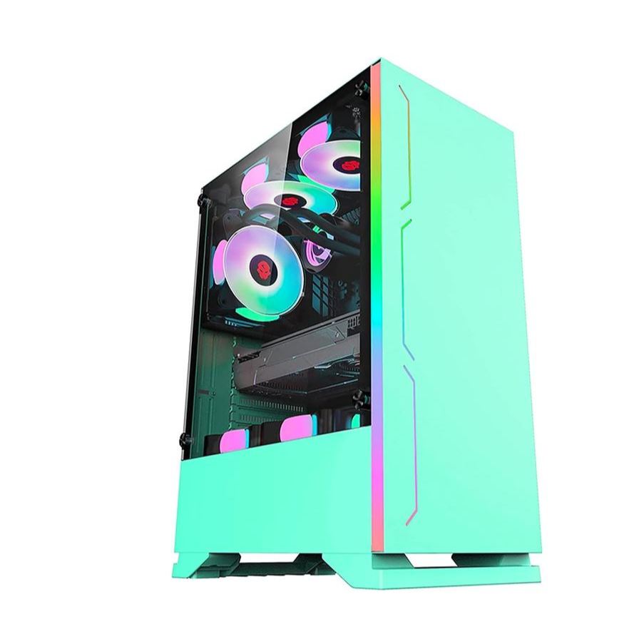 Keytech Shield Mid Tower Gaming PC Case Pink, White, Black or Mint ...