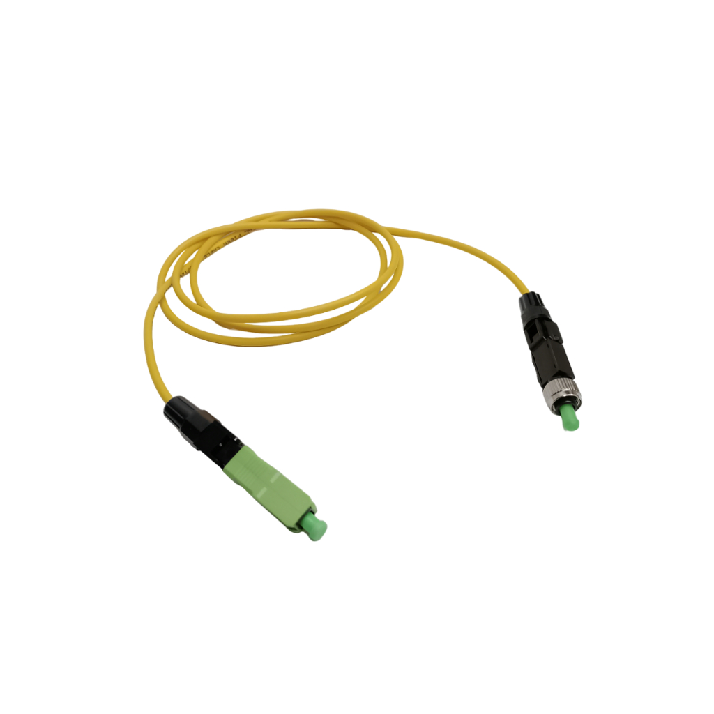 DIY FIBER OPTIC PATCH CORD CABLE SC-APC to FC-APC GREEN SINGLE MODE ...