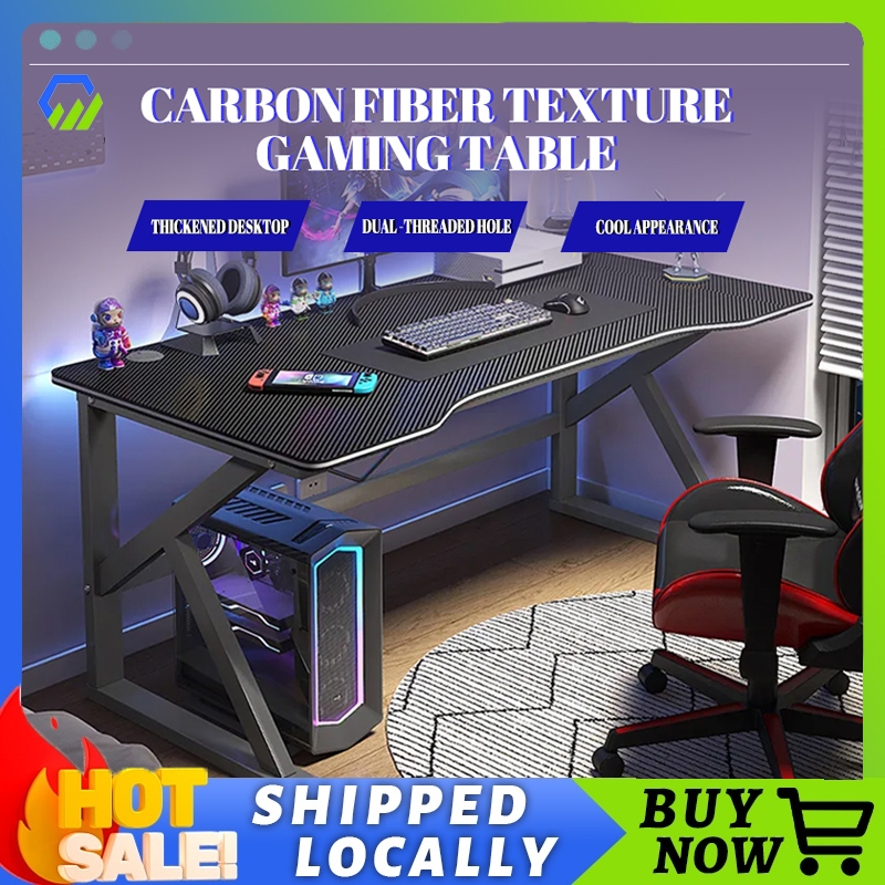 【CW】Carbon Fiber Computer Table Modern Minimalist Gaming Table Laptop ...