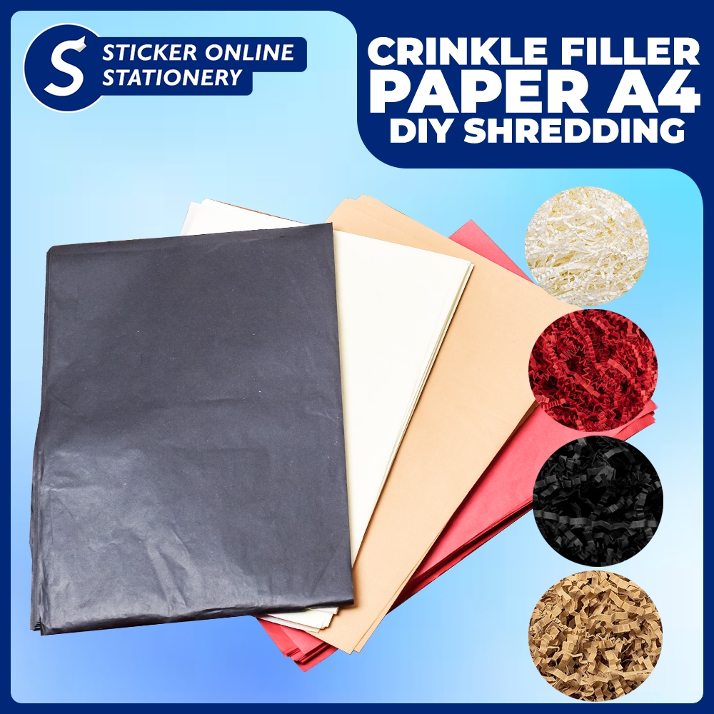 Crinkle Filler Papers A4 Size | 25GSM Soft Paper DIY Crafting Shredding ...