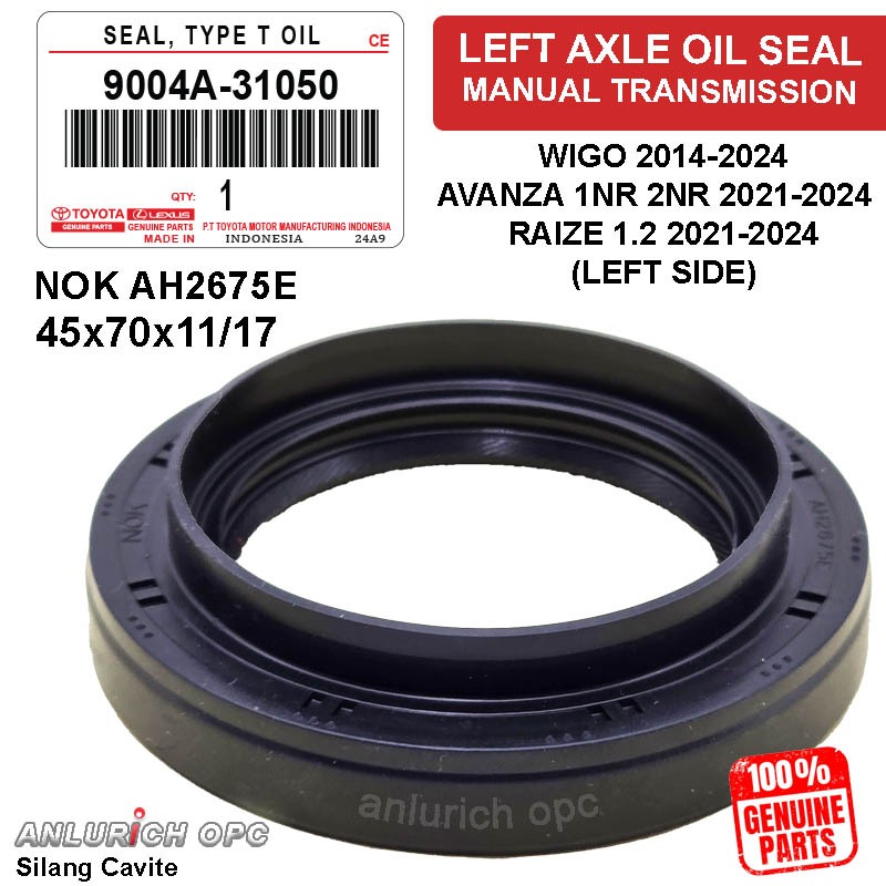 AXLE OIL SEAL WIGO 1KR RAIZE 1.2 AVANZA 1NR 2NR FOR MANUAL TRANSMISSION ...