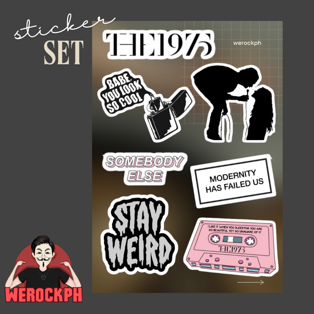 The 1975 Sticker Set Matte Laminated and Waterproof | Shopee Philippines