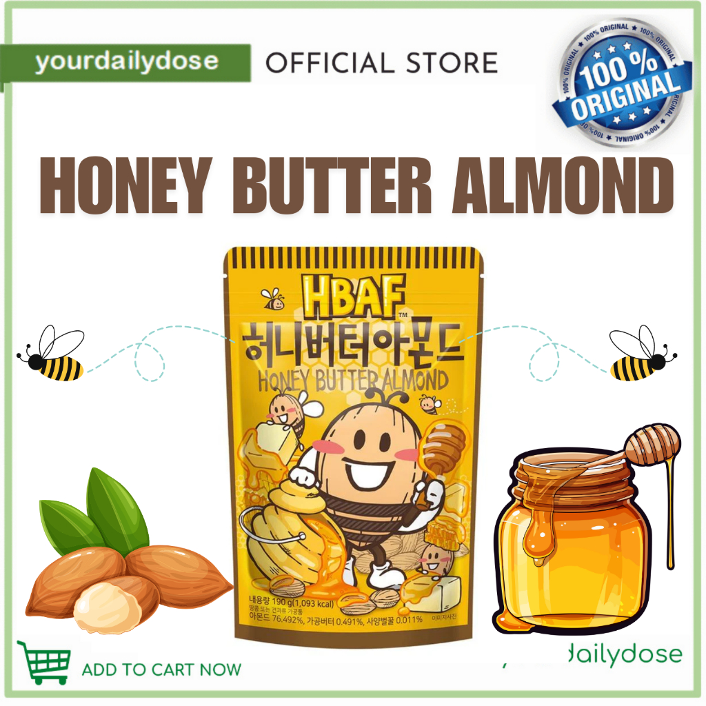 HBAF Honey Butter Almond 190g | Shopee Philippines