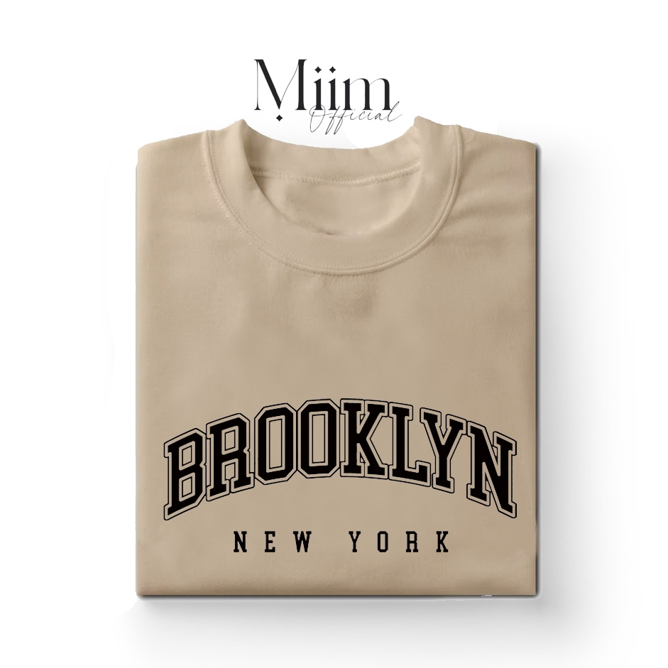 Fashion Brooklyn New York T-shirt For Men Khaki Mocha shirt Oversize ...