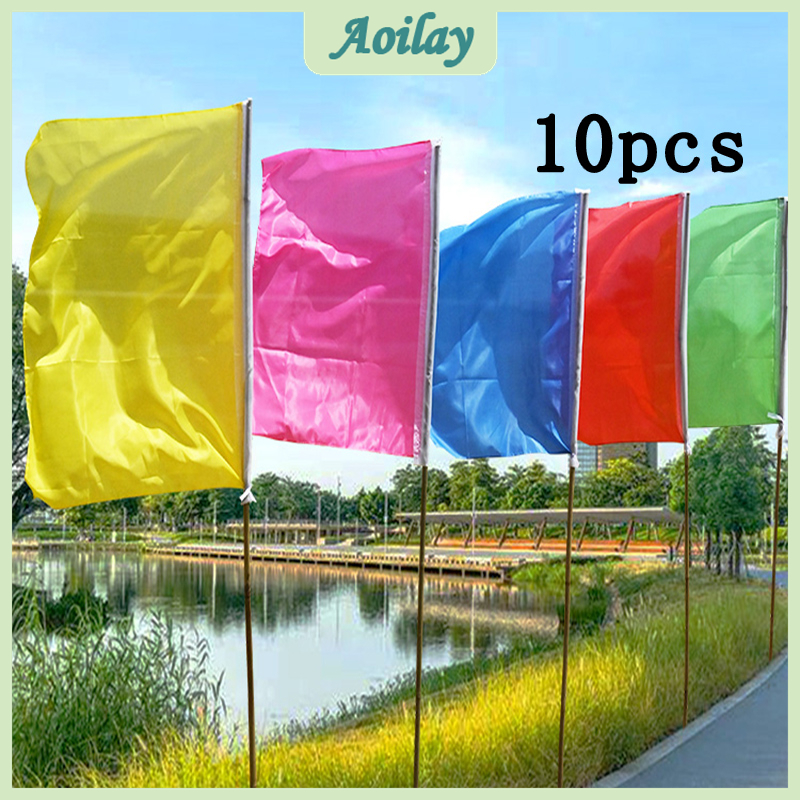 10Pcs 70*110cm Fiesta Flag 5 Color Vertical Colored Flag Festival ...