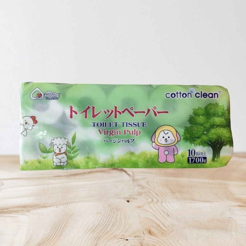 COTTON CLEAN- VIRGIN PULP TOILET TISSUE (10 ROLL) | Shopee Philippines