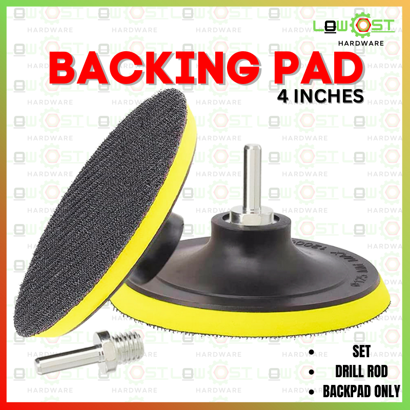 Backing Pad 4 inches 100mm Hook and Loop M10 w/ Drill Adaptor Sanding ...