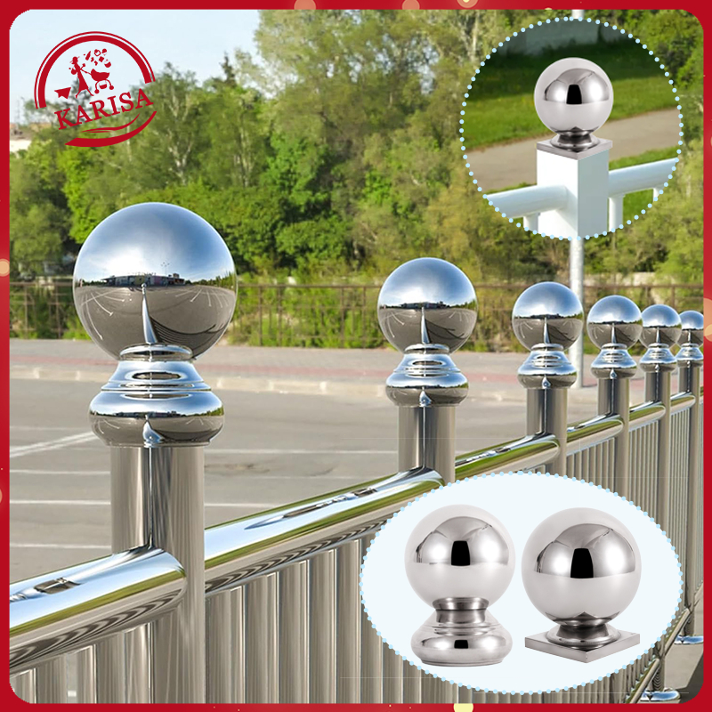 Fence Post Caps Steel Post Caps Ball Dome With Base Stainless Ball Set ...