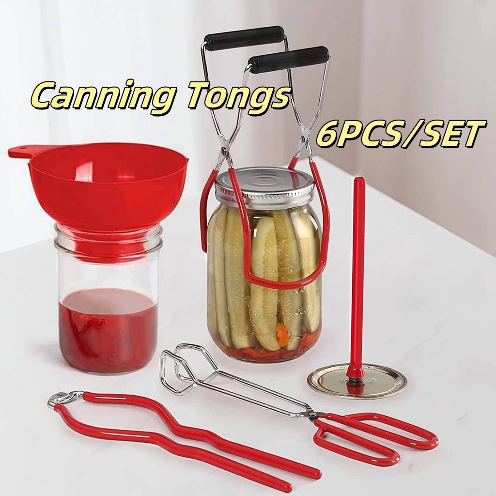 6PCS Canning Kits Canning Supplies Include Canning Funnel, Jar Lifter ...