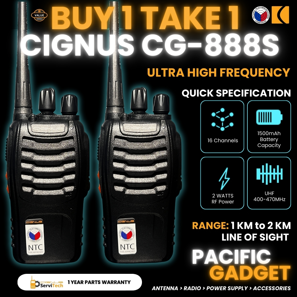 Cignus CG888s BUY 1 TAKE 1 UHF portable two way radio walkie talkie ...