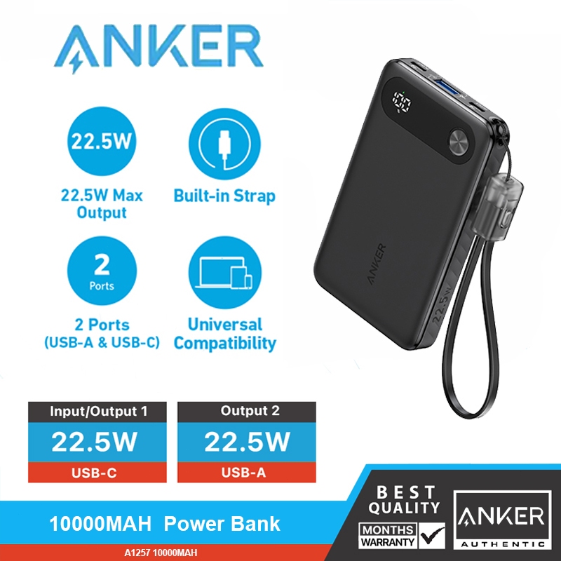 Anker Powerbank 10000mah Portable Charger 22 5w High Speed Charging