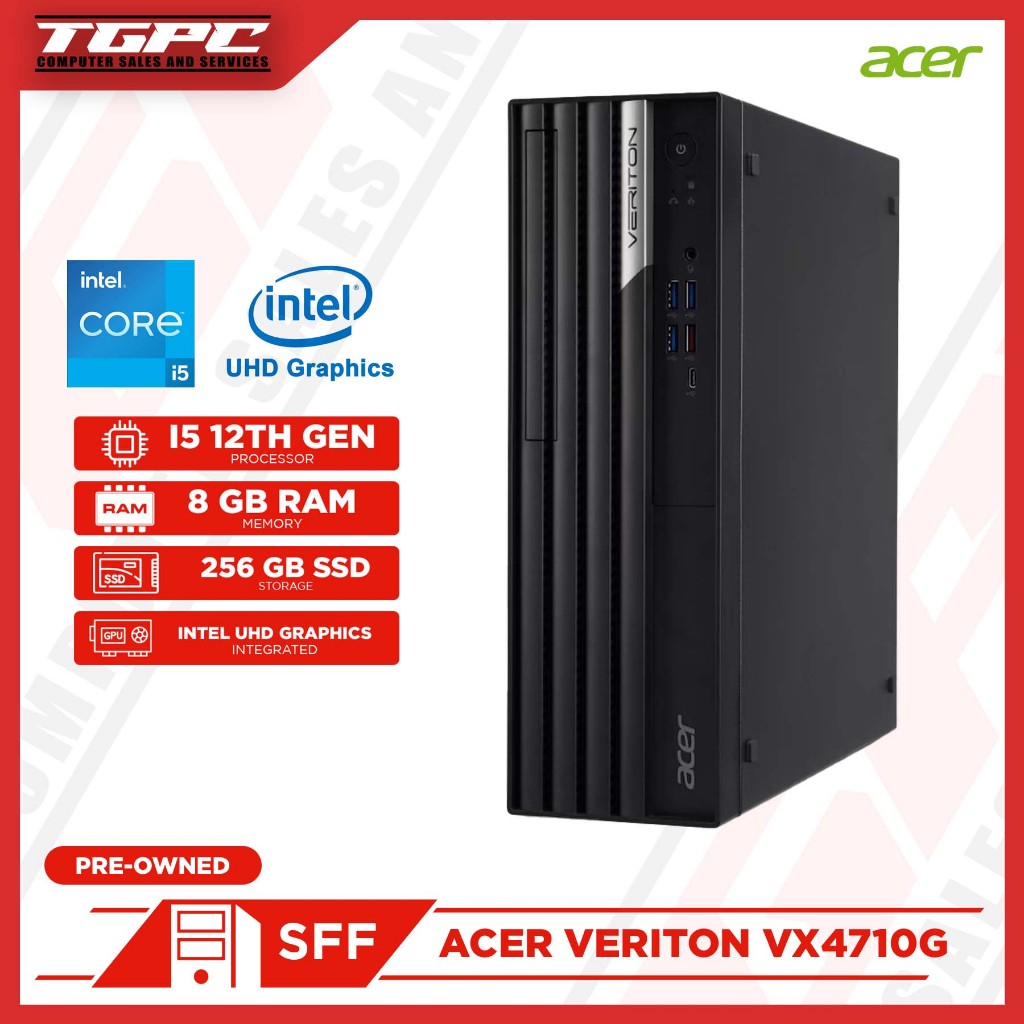 TGPC / Acer Veriton VX4710G SFF PC Intel Core 8 GB RAM 256 SSD / i5 ...
