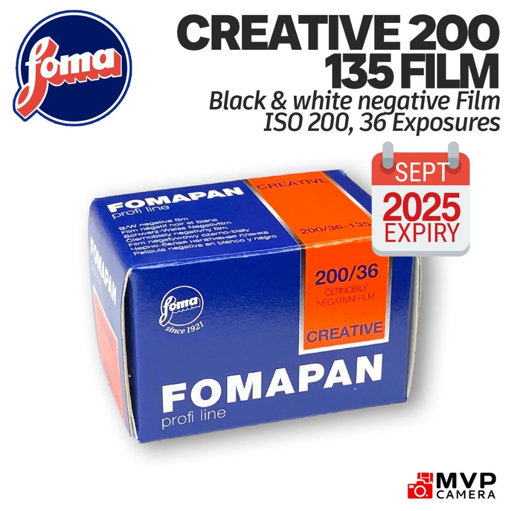 FOMAPAN 200 ISO 135 35mm FOMA Black & White Negative Film 1 Roll MVP ...