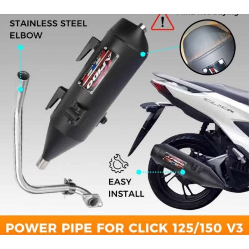 APIDO POWER PIPE CLICK125 CLICK150 CHICKEN PIPE CLICK 125 150 | Shopee ...