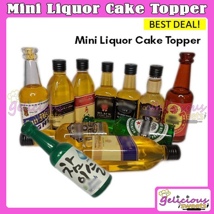 Liquor Toy Cake Topper Mini Alcohol Decoration Display Only Not For ...