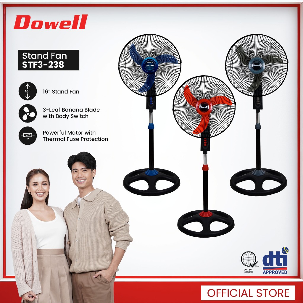 Dowell 16" Inch Stand Fan 60 Watts STF3-238 | Shopee Philippines