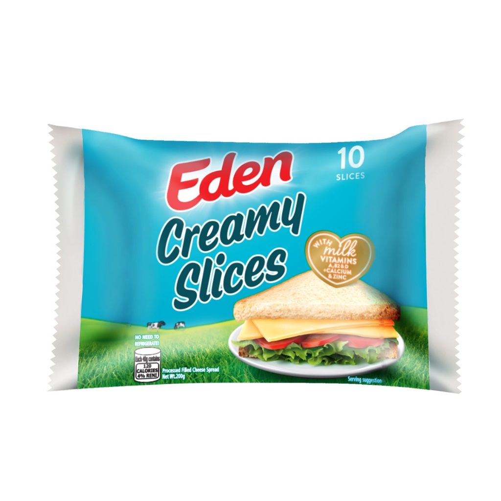Eden 10 Slices - Processed Filled Cheese Spread 200g for Sandwiches ...