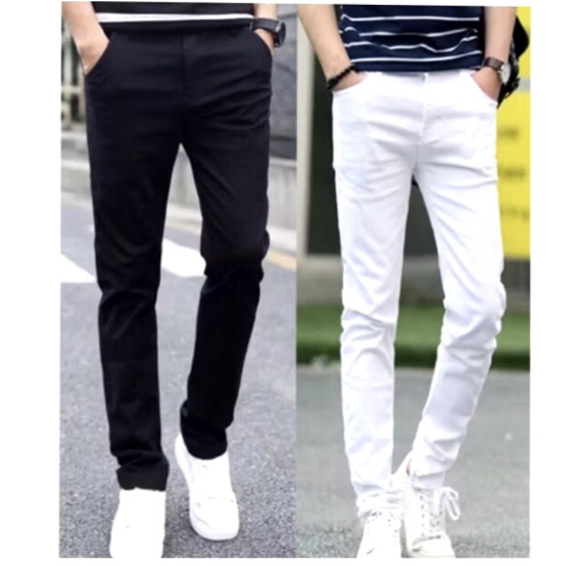 open for COD black and white pants for MEN w/freebie | Shopee Philippines