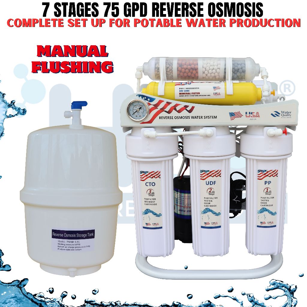 Water Purifier 7 Stages 75 GPD Reverse Osmosis with Different ...