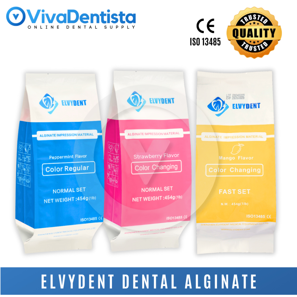 ELVYDENT Dental Alginate Impression Material Peppermint Flavor 454g ...