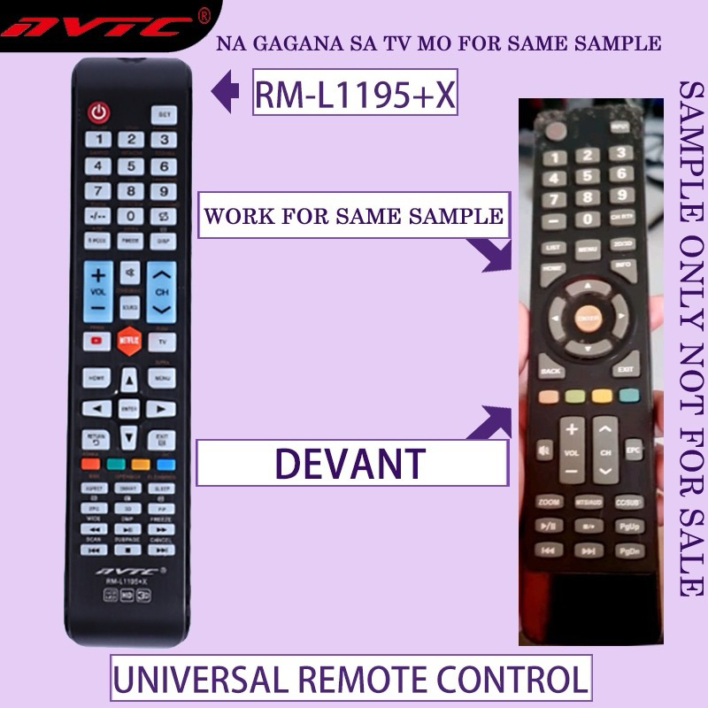 Remote Control for DEVANT 100% Work Universal remote control Na Gagana ...