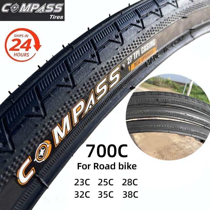 Compass Road Bike Tire 700*23/25/28c 700c Non-slip Ultralight Bicycle ...